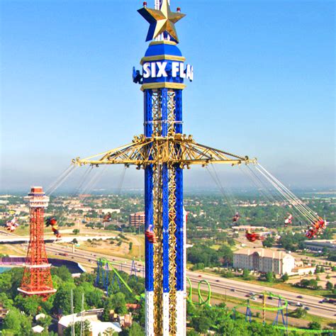 Six Flags Texas Sky Screamer Worlds Tallest Swing Ride Six Flags