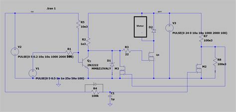 Motor Pull Up Resistor Is Running Slowly Inverting Mosfet Circuit