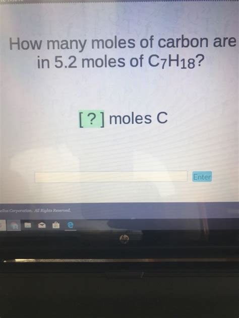 Solved How Many Moles Of Carbon Are In 5 2 Moles Of C7h18
