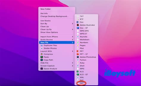 how to create a dat dat file on mac multiple ways