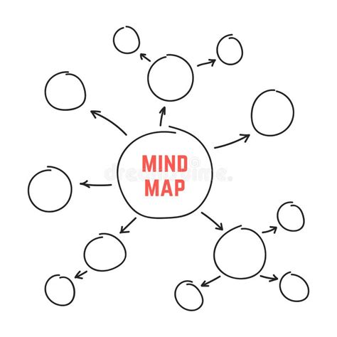 Simple Black Hand Drawn Mind Map Stock Vector Illustration Of