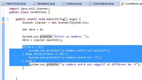 Programmer En Java Débutant 25 Les Conditions Le Bloc If Else If Else