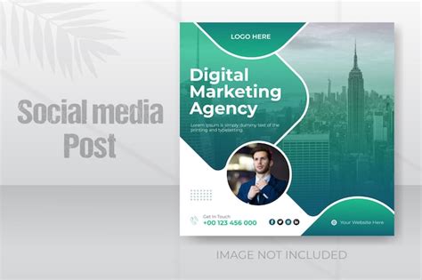 Agence De Marketing Numérique Et Bannière De Modèle De Publication Sur Les Médias Sociaux