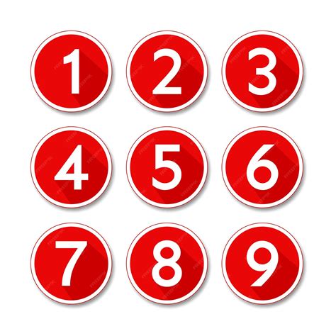 Premium Vector Set Of Buttons With Numbers Vector And Number Set