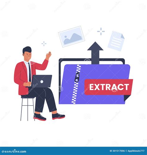 Extract File Illustration Concept Stock Vector Illustration Of Extract Information 301517006