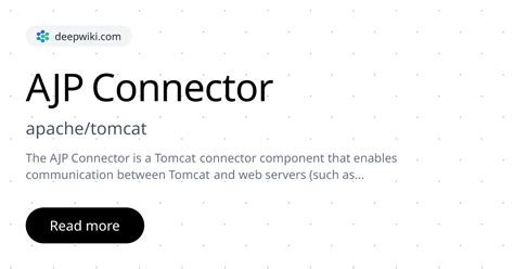 Ajp Connector Apachetomcat Deepwiki