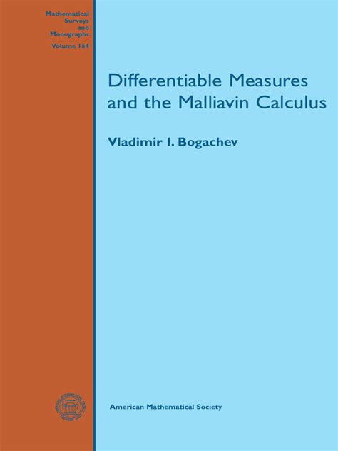 Vdoc Pub Differentiable Measures And The Malliavin Calculus Pdf