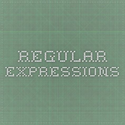 Quantifiers In Regular Expressions Regular Expression Expressions