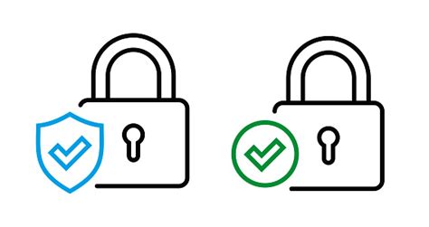 보안 잠금 선 아이콘입니다 사이버 방어 방패 표시 개인 보호 기호입니다 다채로운 얇은 선 윤곽선 개념 선형 스타일 보안 잠금 아이콘입니다 편집 가능한 획 벡터 벡터 10