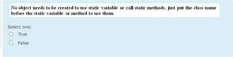 Solved No Object Needs To Be Created To Use Static Variable