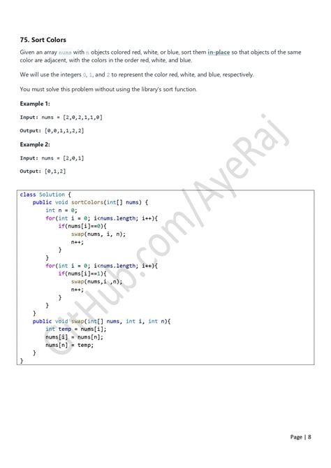 Leetcode Java Practice Solved Questions Pdf