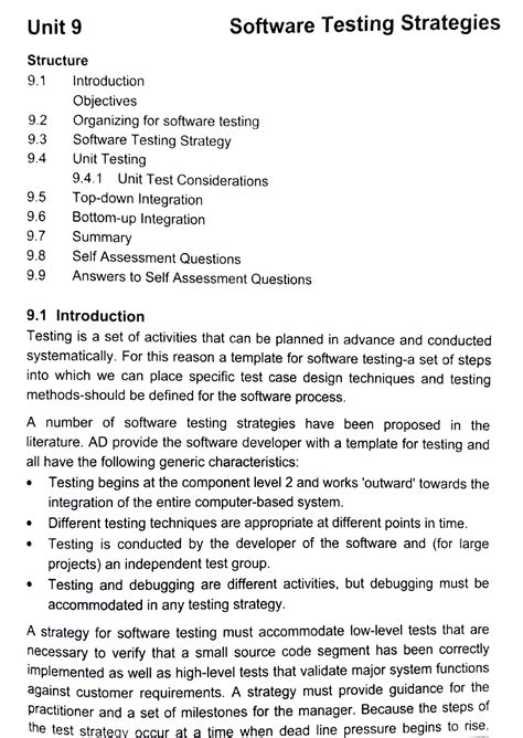 Software Engineering Software Testing Strategies Unit 9 Software