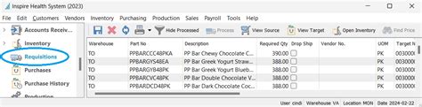 Inventory Requisitions
