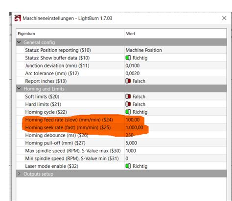 Homing Speed To High Lightburn Software Questions Lightburn Software Forum