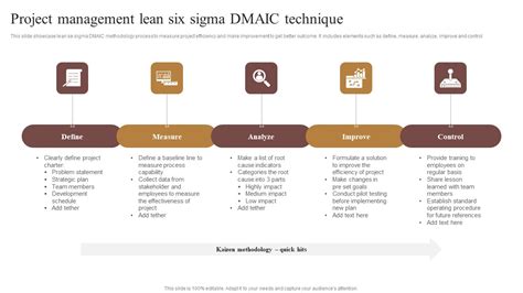 Project Management Lean Six Sigma DMAIC Technique Designs PDF PowerPoint Templates