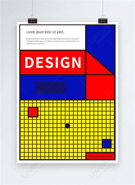 추상 몬드리안 스타일 디자인 포스터 이미지 사진 464836485 무료 다운로드
