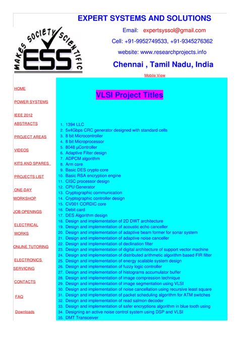 Vlsi Projects Pdf