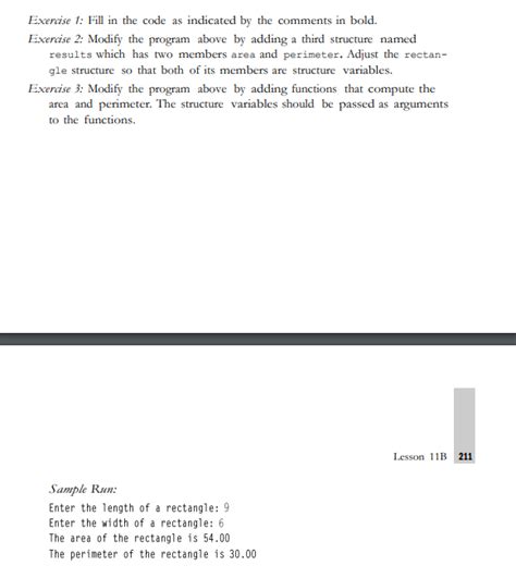 Solved Exercise Fill In The Code As Indicated By The Chegg