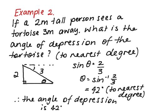 Angle Of Elevation And Depression Math Trigonometry Showme