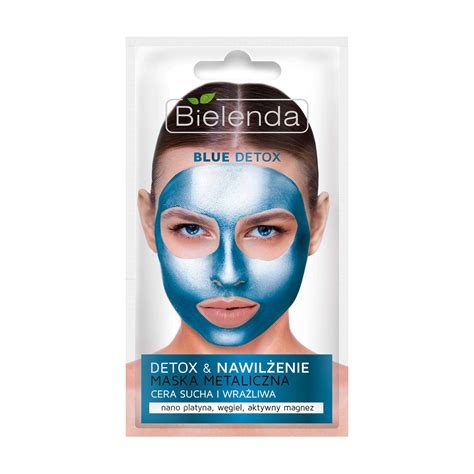 Маска для лица очищающая Bielenda BLUE DETOX металлическая для сухой и ...