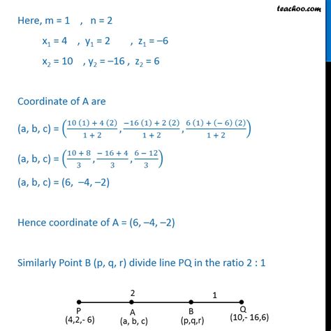 Ex Find Coordinates Of Points Which Trisect Line Segment