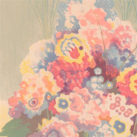 Alex Packham Color Lithograph Of A Floral Still Life Ebth