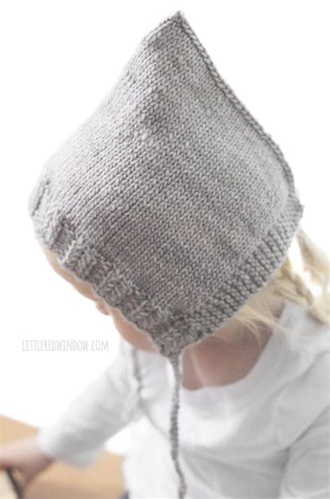 Sweet Pixie Bonnet Knitting Pattern Little Red Window