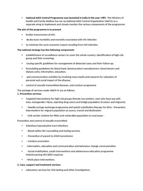 National Aids Control Programme Pdf Hivaids Hiv