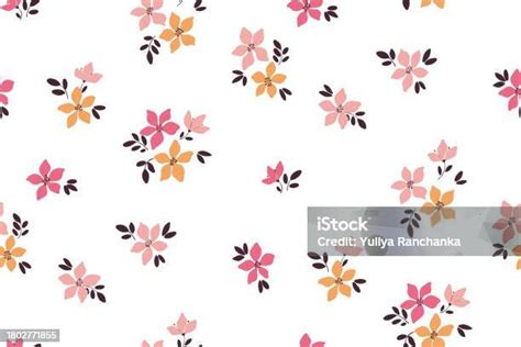 원활한 꽃무늬 귀여운 작은 꽃이 있는 심플한 리버티 Ditsy 프린트 벡터 디자인 인쇄 섬유 종이 0명에 대한 스톡 벡터 아트 및 기타 이미지 Istock