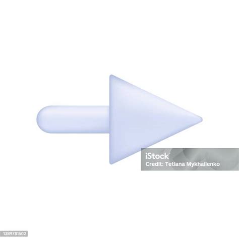 오른쪽 으로 3d 화살표 포인터 또는 탐색 아이콘입니다 다음 단계를 클릭하고 따르십시오 이동 방향의 그래픽 요소 링크별 전환 커서 움직임 벡터 일러스트레이션 격리된 웹