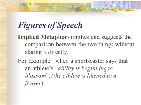 Implied Metaphor Examples