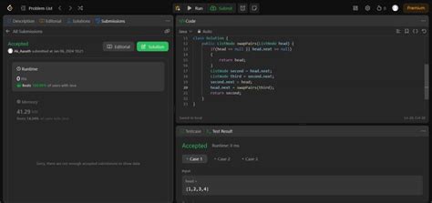 Abdul Kalam Aasath On Linkedin On Day 38 Of Leetcode Swap Nodes In