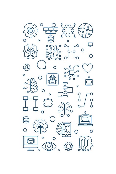 Artificial Intelligence Vertical Thin Line Banner Ai Technology
