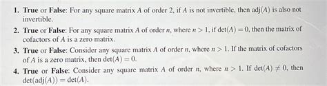 solved true or false for any square matrix a ﻿of order 2
