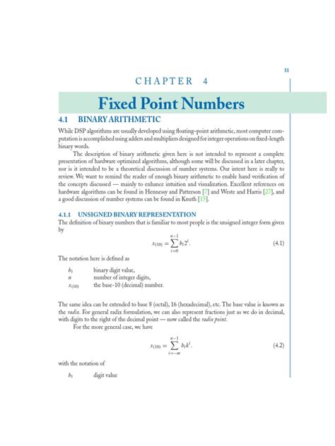 Fixed Point Arthimetic Basics Pdf Subtraction Multiplication