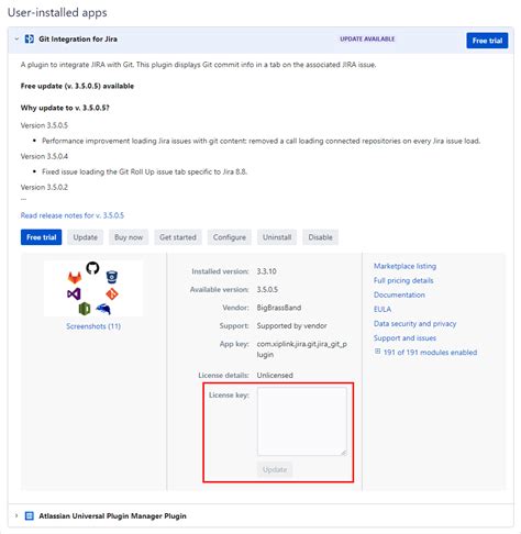 Managing License Key Git Integration For Jira Self Managed