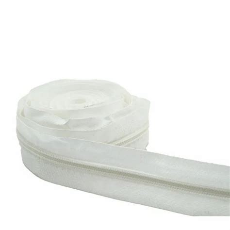 White Nylon Sewing Zippers 2 Meters Size 138 Inch No5 35 Mm And