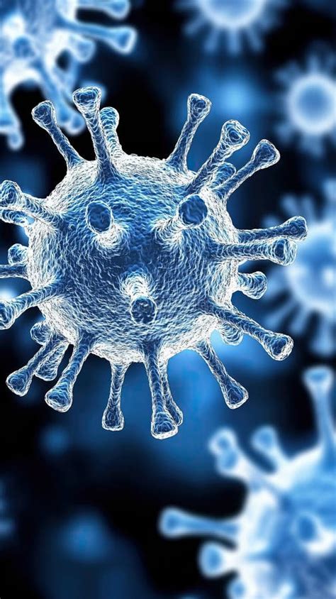 Close Up Of A Virus Structure Showcasing Its Features And Intricate Design Stock Illustration