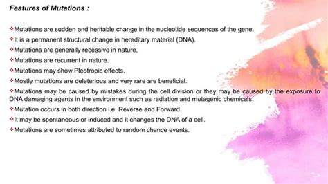 Molecular Basis Of Mutation Ppt Chemistry Science