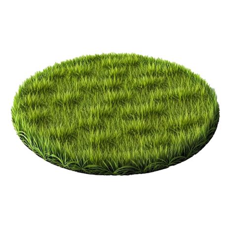 Premium Ai Image Green Grass Round Frame Isolated On White Background