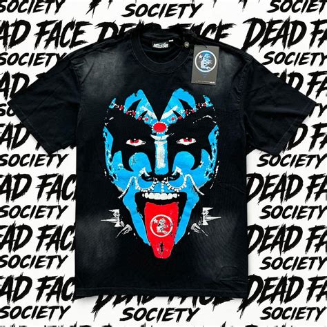 Black And Blue Hellstar Tee Hellstar Depop