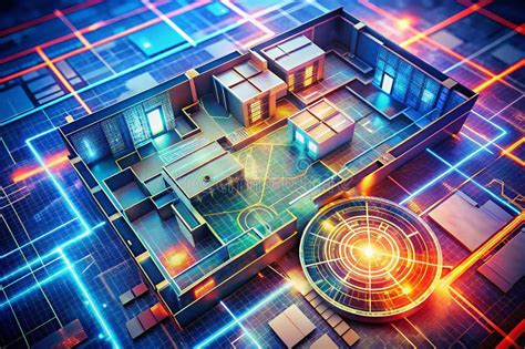 Dynamic Architectural Visualization A 3d Floor Plan Explored Through A Double Exposure Radar