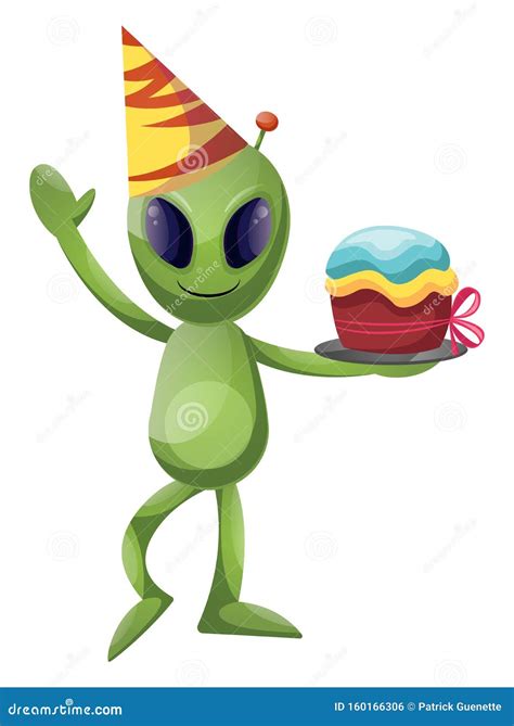 Alien Birthday Illustration Vector 160166306