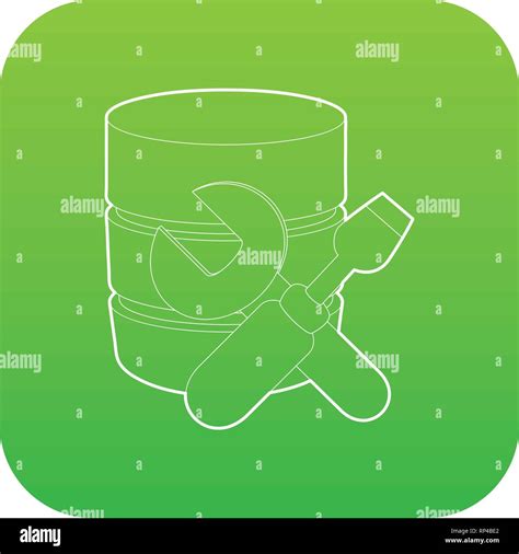 Repairing Database Icon Green Vector Stock Vector Image And Art Alamy