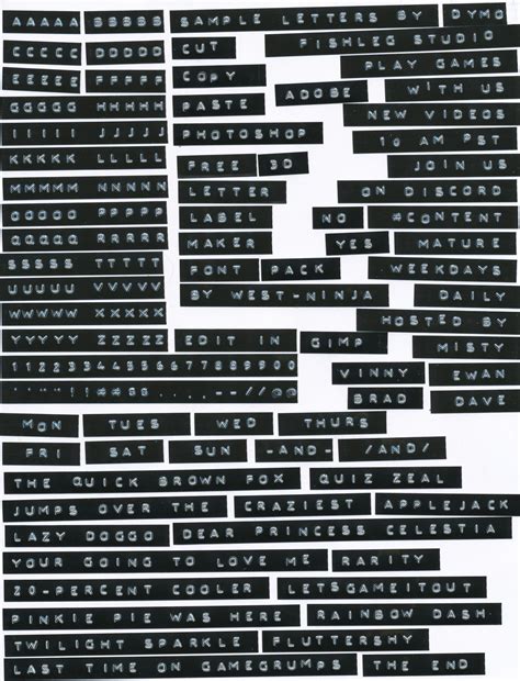 Embossing Label Maker 3d Bubble Letter Font By West Ninja On Deviantart