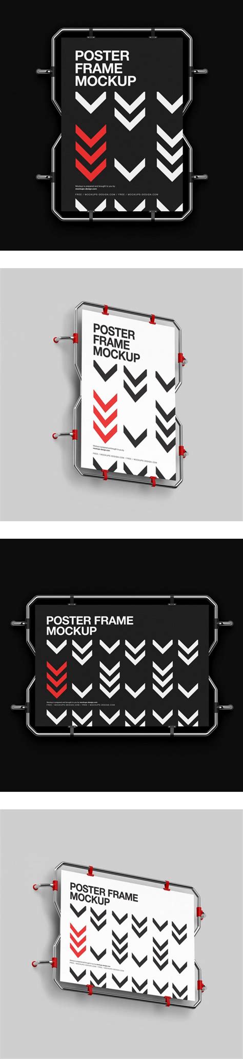 Wall Mounted Display Poster Frames Psd Mockups Templates Best Files Everyday