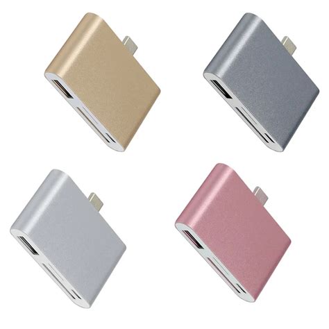 Купить Usb кард ридер тип с концентратор Otg кабель адаптер с Micro зарядка через УСБ порт и