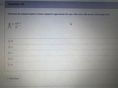 solved determine the minimal number of terms required to