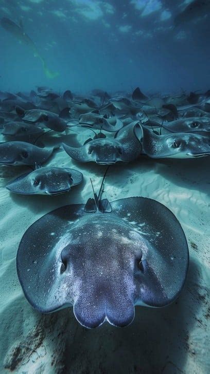 Free Stingrays Glide Underwater Image Stingray Underwater Ocean