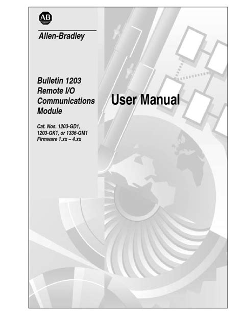 1203 Remote Io Communications Module Pdf Programmable Logic